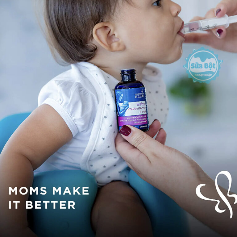 Vitamin tổng hợp hữu cơ Multivitamin + iron Mommys Bliss 30ml của Mỹ