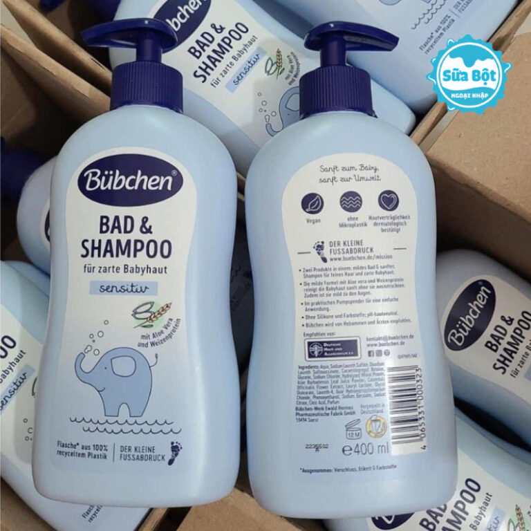 Sữa tắm gội Bubchen Bad and Shampoo cho da nhạy cảm của Đức 400ml