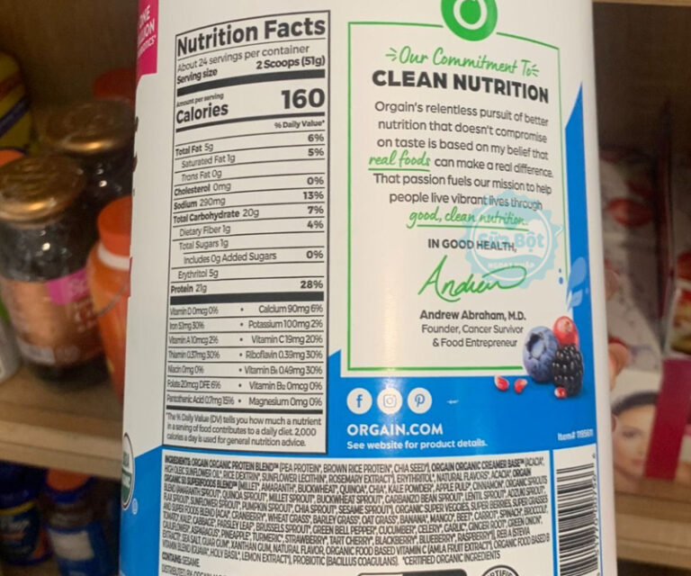 Bột protein hữu cơ Orgain Organic Protein & Superfoods Mỹ 1.22kg