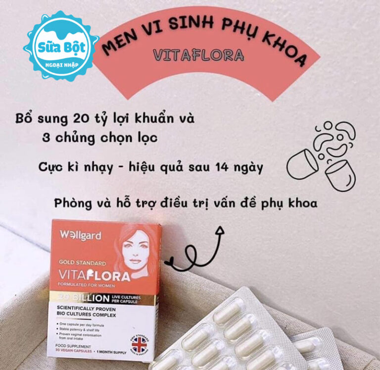 Men phụ khoa Vitaflora Hộp 30 viên của Anh