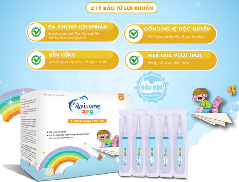 Men vi sinh cho bé Avisure Bion hộp 20 ống x 5ml