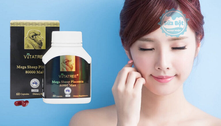 Viên nhau thai cừu Vitatree Mega Sheep Placenta 80000 Max Úc 60 viên
