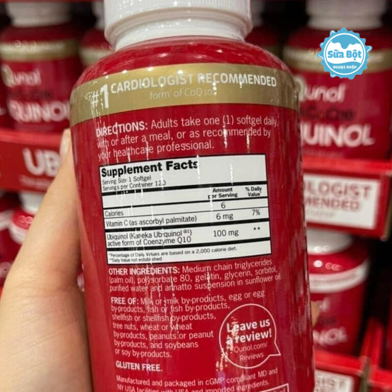 Viên uống Qunol Mega CoQ10 Ubiquinol bổ sung CoQ10 cho tim 100mg của Mỹ ...