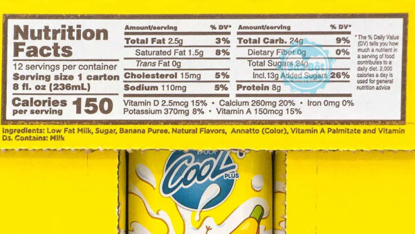 Sữa chuối Epoca Cool Plus Low Fat Banana Milk Mỹ thùng 12 hộp x 236ml